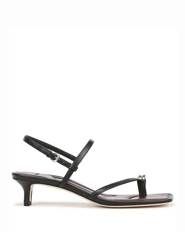 Vince Polli Kitten Heel Sandals - Black