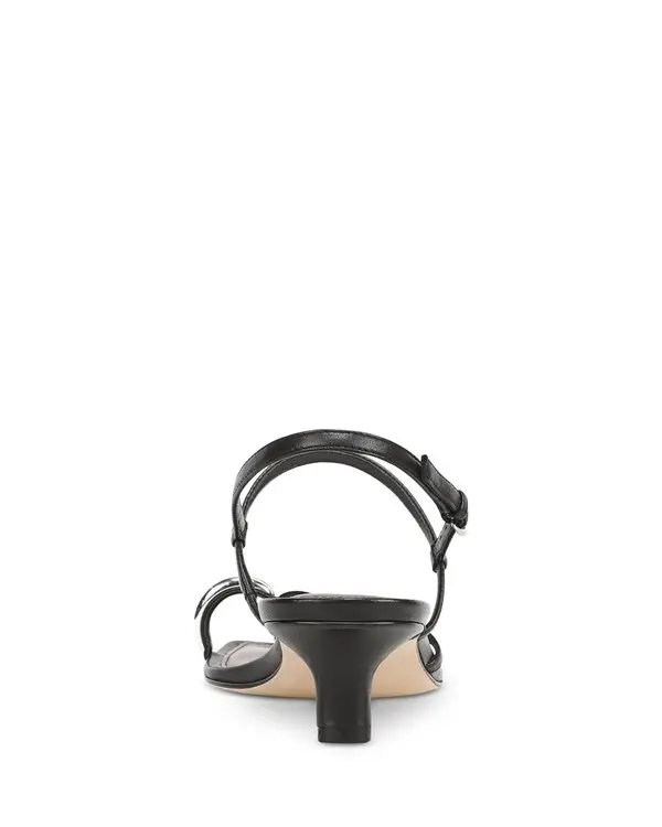 Vince Polli Kitten Heel Sandals - Black