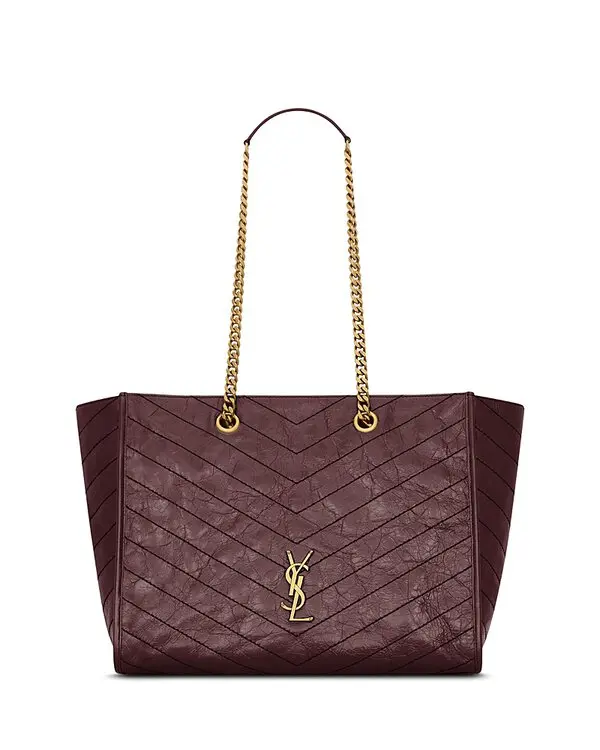 Saint Laurent Niki Shopping Bag - Rouge Cabernet