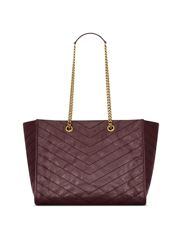 Saint Laurent Niki Shopping Bag - Rouge Cabernet