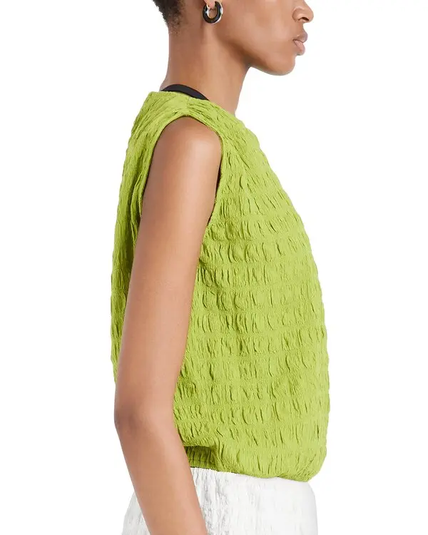 Proenza Schouler White Label Bradley Crewneck Textured Top - Apple