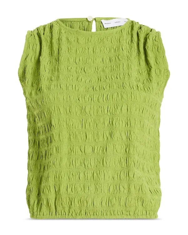 Proenza Schouler White Label Bradley Crewneck Textured Top - Apple