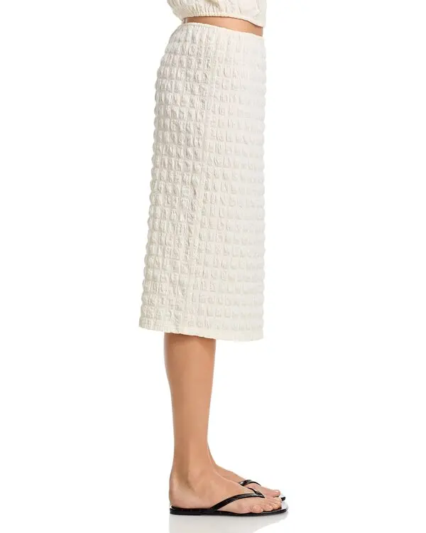Proenza Schouler White Label Lori Textured Midi Skirt - Off White