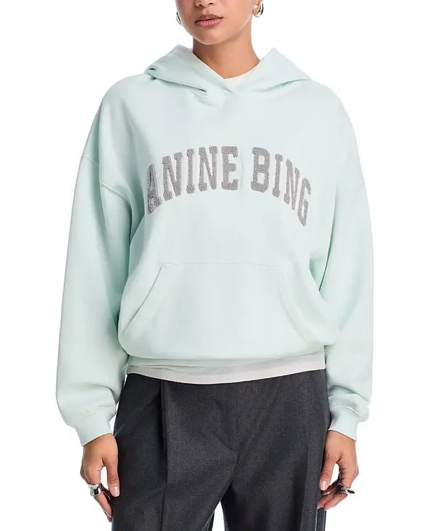 ANINE BING Harvey Fleece Hoodie - Green