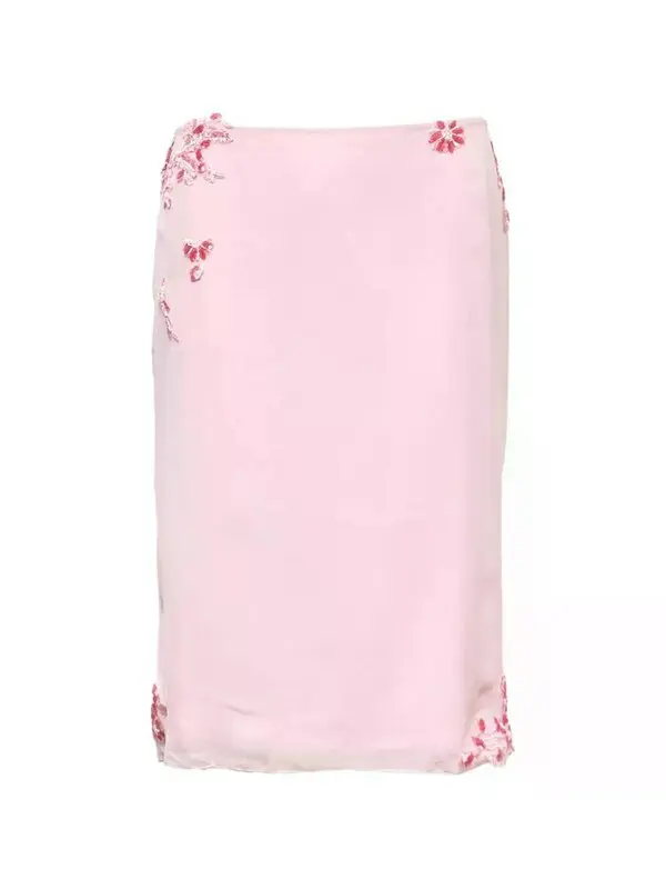 STOLEN STORES Belle Lace Midi Skirt - Pink