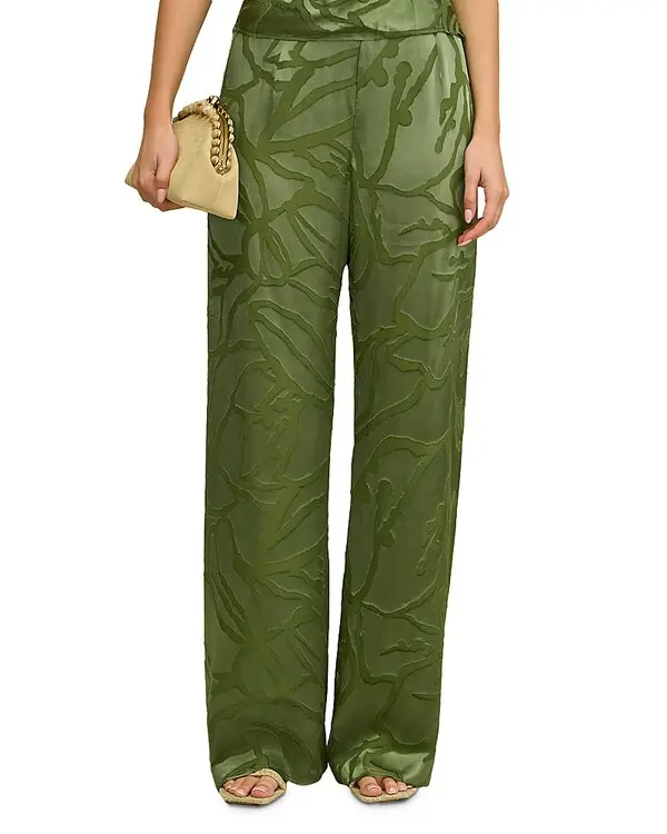Cult Gaia Sara Silk Pants - Deep Pasture