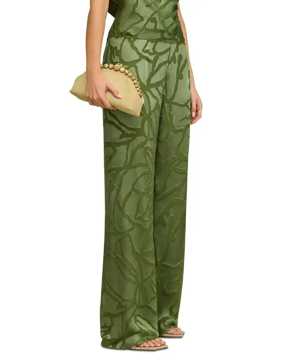 Cult Gaia Sara Silk Pants - Deep Pasture