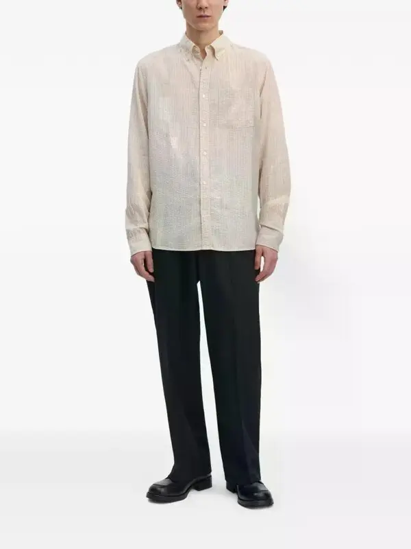 ANOTHER ASPECT Striped Chest-pocket Shirt