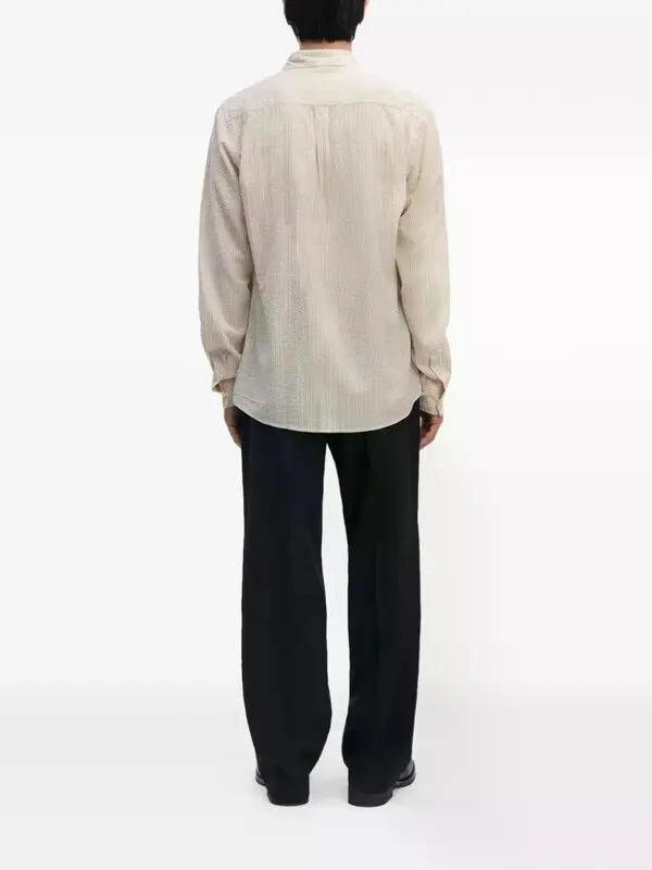 ANOTHER ASPECT Striped Chest-pocket Shirt