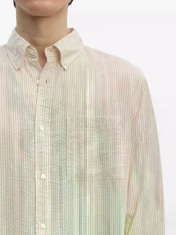 ANOTHER ASPECT Striped Chest-pocket Shirt