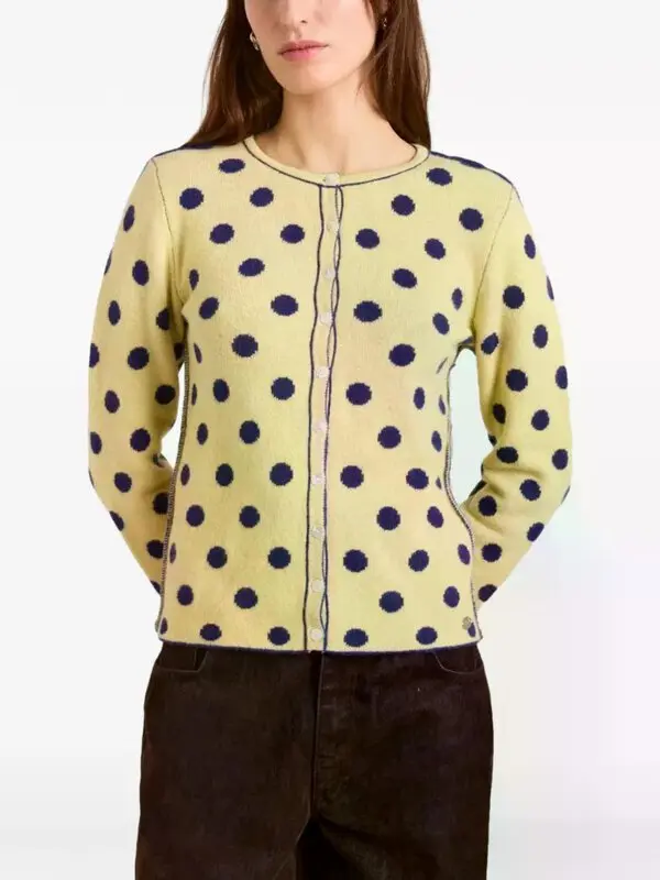 DAMSON MADDER Polka-dot Reversible Cardigan