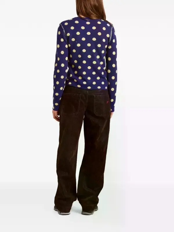 DAMSON MADDER Polka-dot Reversible Cardigan