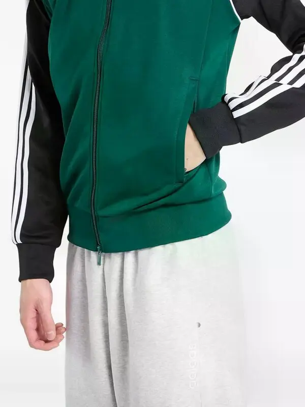 Adidas 3-stripes Zip-up Sweatshirt - Green