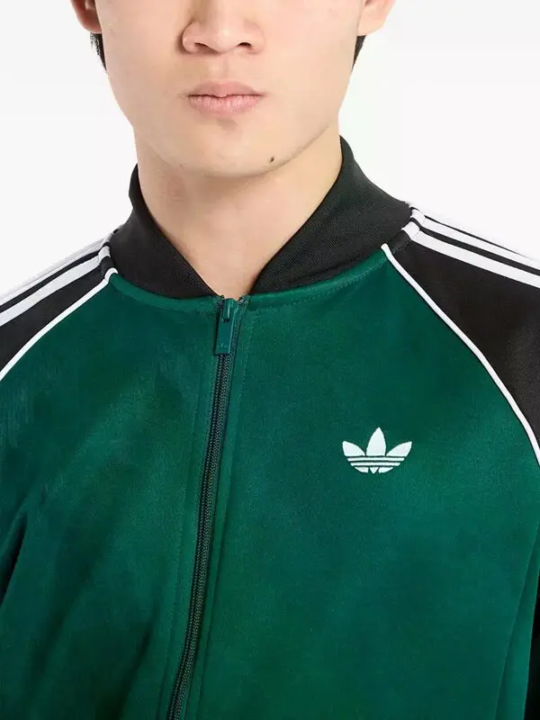 Adidas 3-stripes Zip-up Sweatshirt - Green