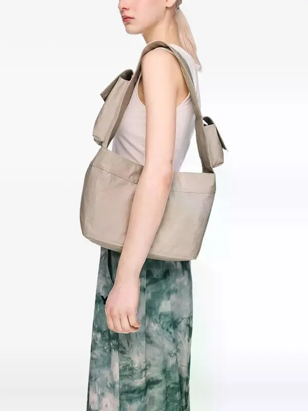 Y3 Newspaper Shoulder Bag - Neutrals