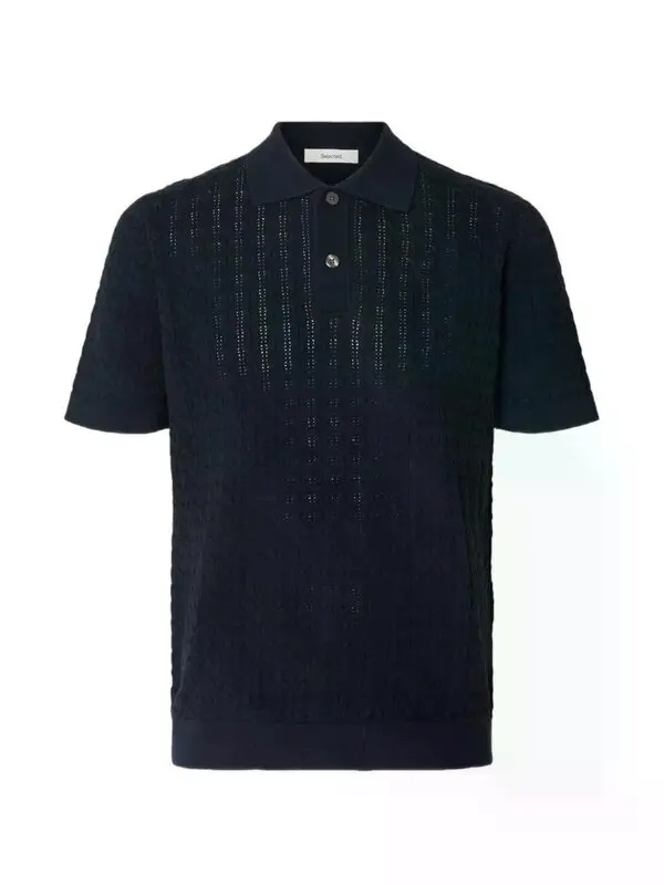SELECTED Cable-knit Polo Shirt
