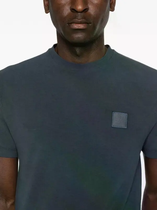 Stone Island Ghost Logo-patch T-shirt - Blue