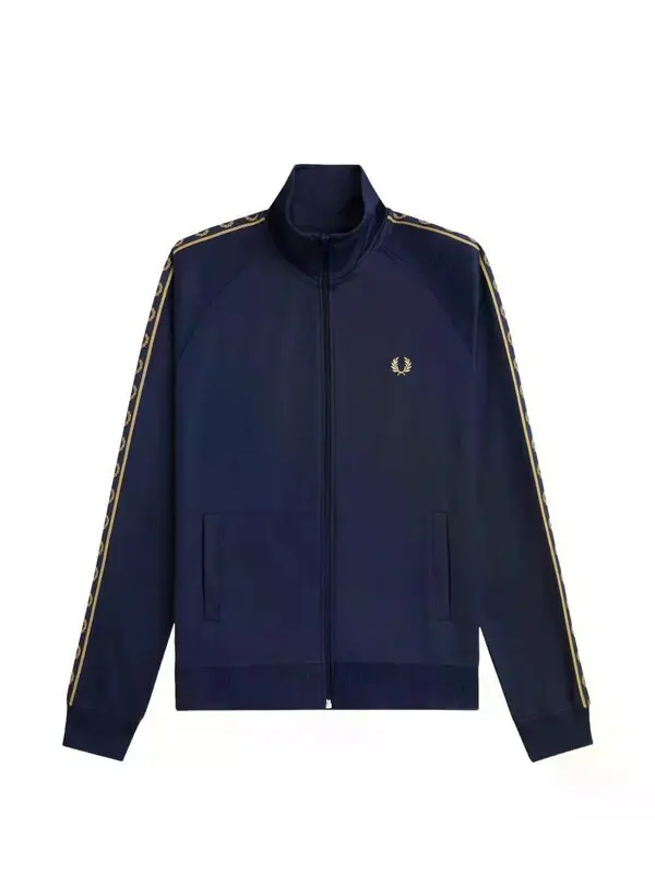 Fred Perry Embroidered Zip-up Track Jacket - Blue
