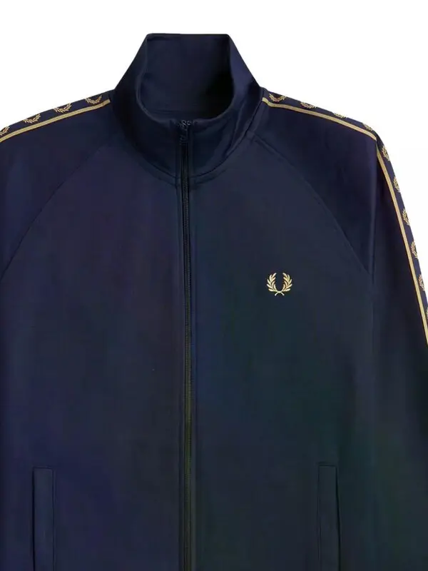 Fred Perry Embroidered Zip-up Track Jacket - Blue