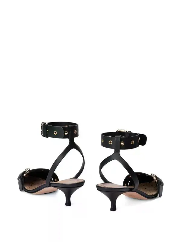 Red Valentino Buckle Studded Pumps - Black