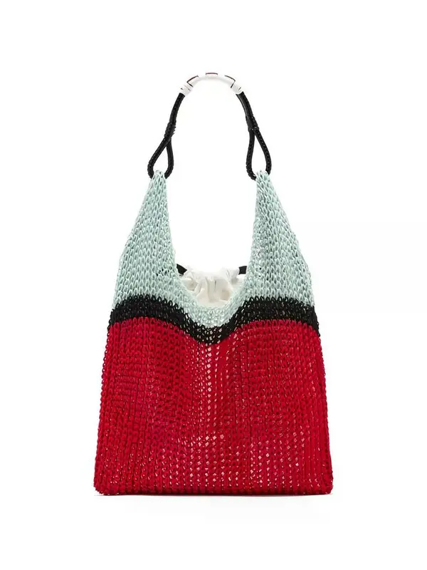 Plan C Mesh Shoulder Bag - Red