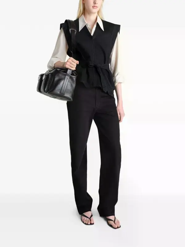 LEMAIRE V-neck Top - Black
