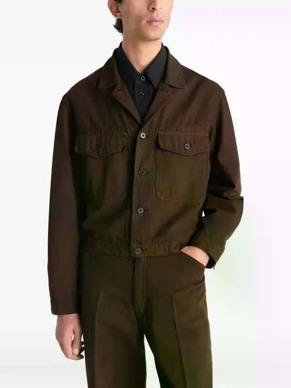 LEMAIRE Flap-pocket Trucker Jacket - Brown