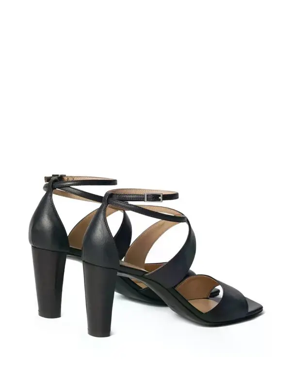 LEMAIRE Ankle Strap Cross Sandals - Black