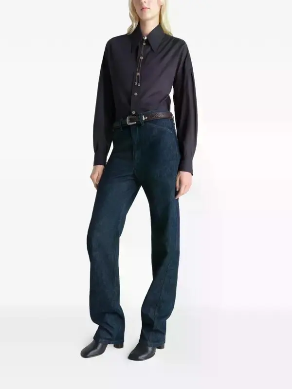 LEMAIRE Pointed Collar Shirt - Black