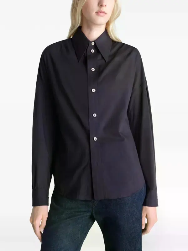 LEMAIRE Pointed Collar Shirt - Black