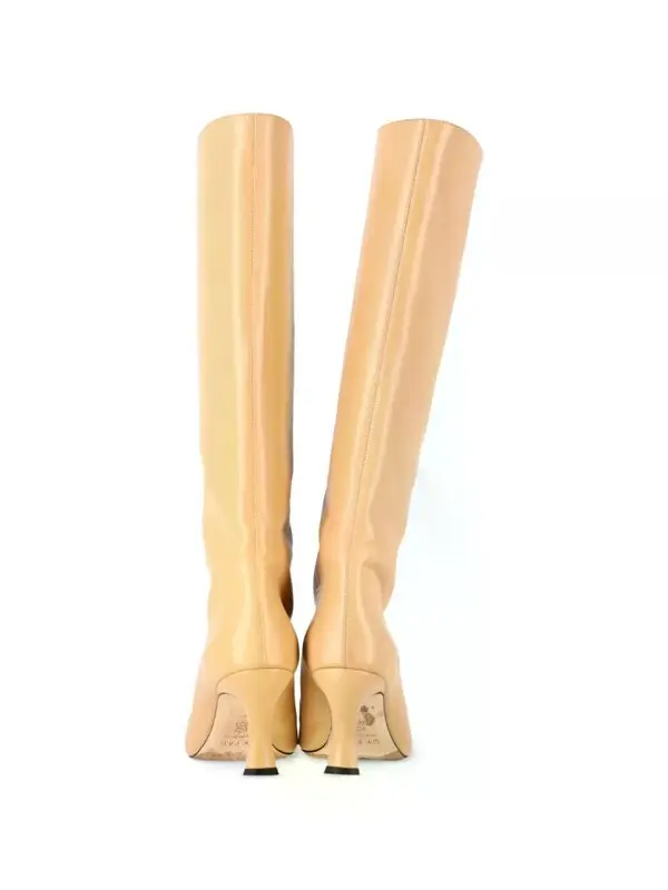 By Far 2023 Stevie Leather Boots - Neutrals