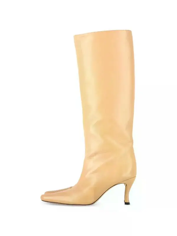 By Far 2023 Stevie Leather Boots - Neutrals