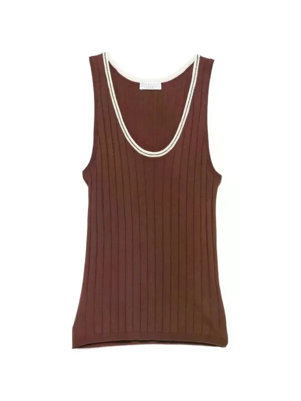 Brunello Cucinelli Ribbed Jersey Top