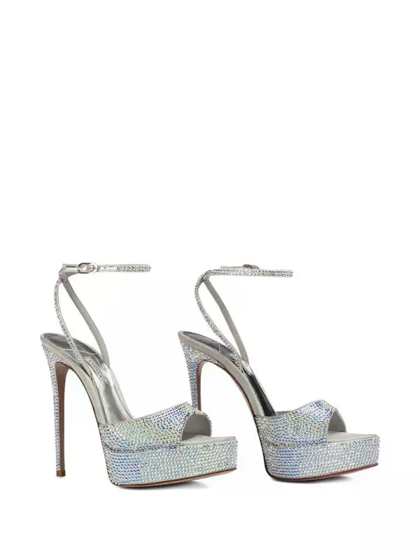 LE SILLA Uma Crystal-embellished Mules