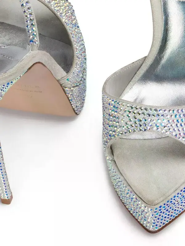 LE SILLA Uma Crystal-embellished Mules