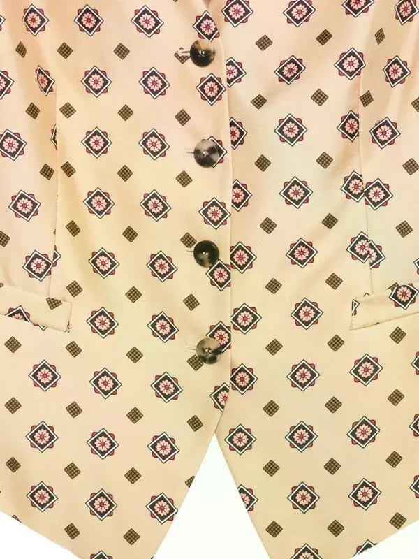 Alberto Biani Buttoned Patterned Waistcoat