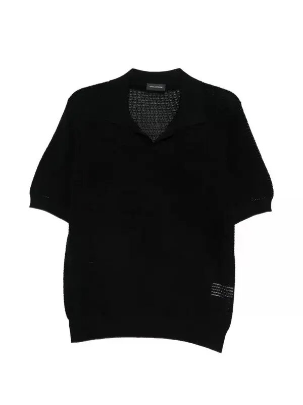 Tagliatore Polo-collar T-shirt - Black
