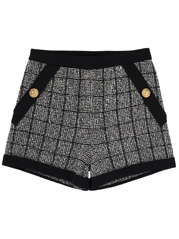 Balmain Cotton Tweed Shorts