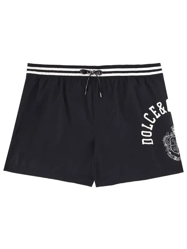 Dolce & Gabbana Swimsuit With Logo - Black