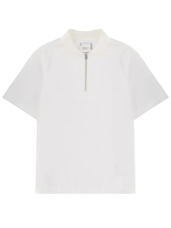 Sacai Polo Shirt With Zipper - White