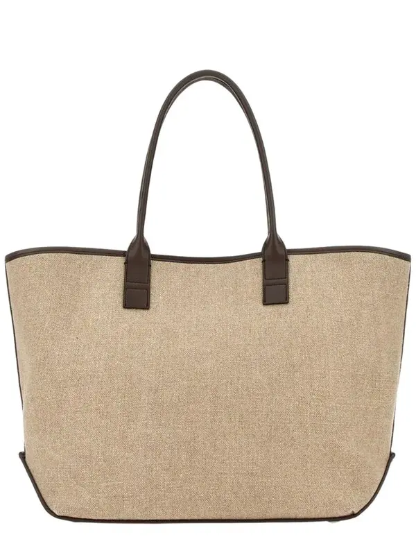 Hogan Shopping Tote With Logo - Beige