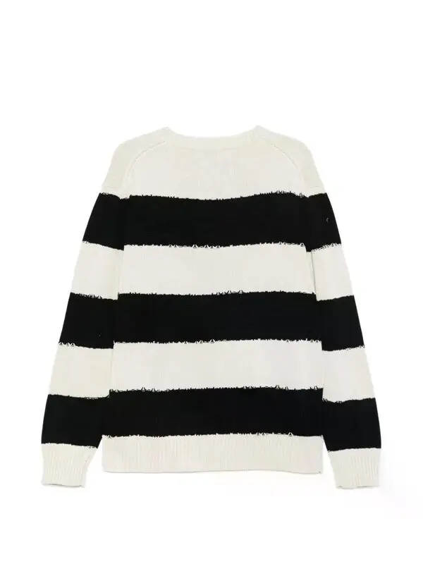SEVEN GAUGE Striped Long-sleeve Sweater