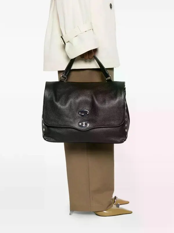 ZANELLATO Postina Medium Leather Tote - Black