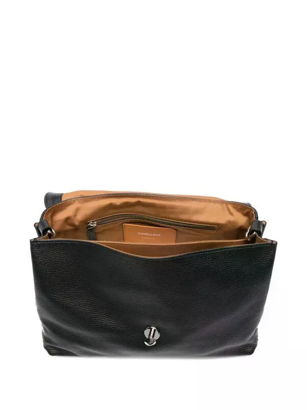 ZANELLATO Postina Medium Leather Tote - Black