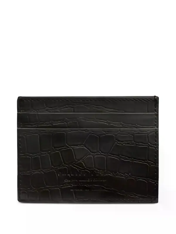 Philipp Plein Crocodile-effect Card Holder