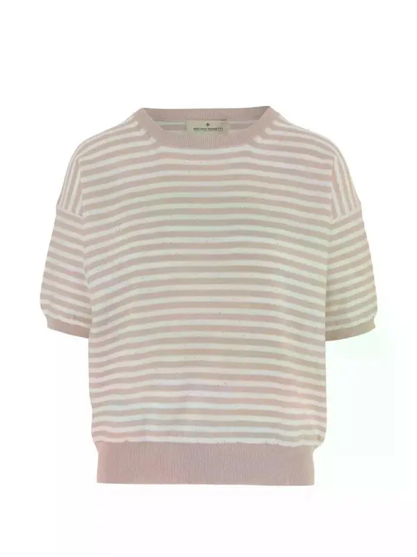Bruno Manetti Striped Crew-neck Sweater