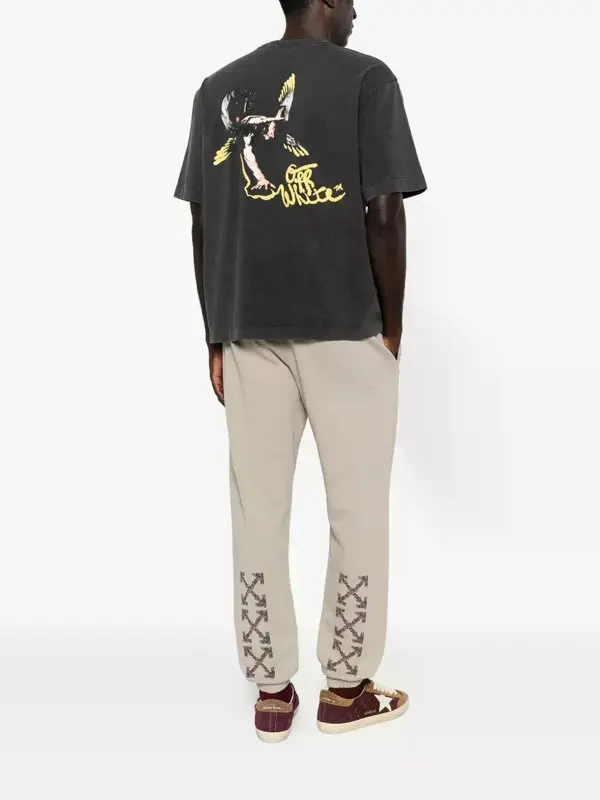 Off-White Fallen Angel Skate Cotton T-shirt - Grey