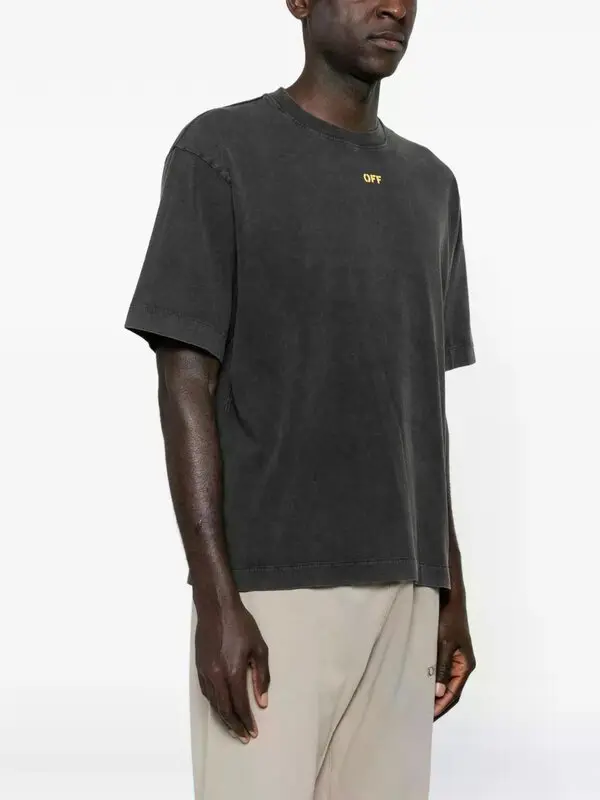 Off-White Fallen Angel Skate Cotton T-shirt - Grey