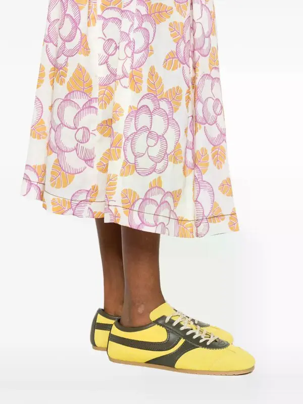 Marni Floral-print Midi Skirt - Neutrals