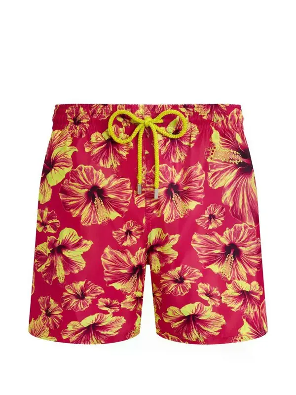 Vilebrequin Floral-print Swim Shorts - Red